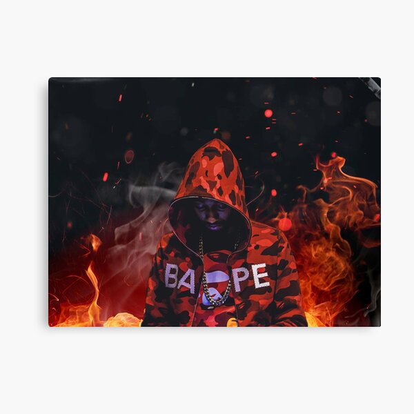 "PnB Rock Bape Fire " Canvas Print for Sale by Acesavage | Redbubble