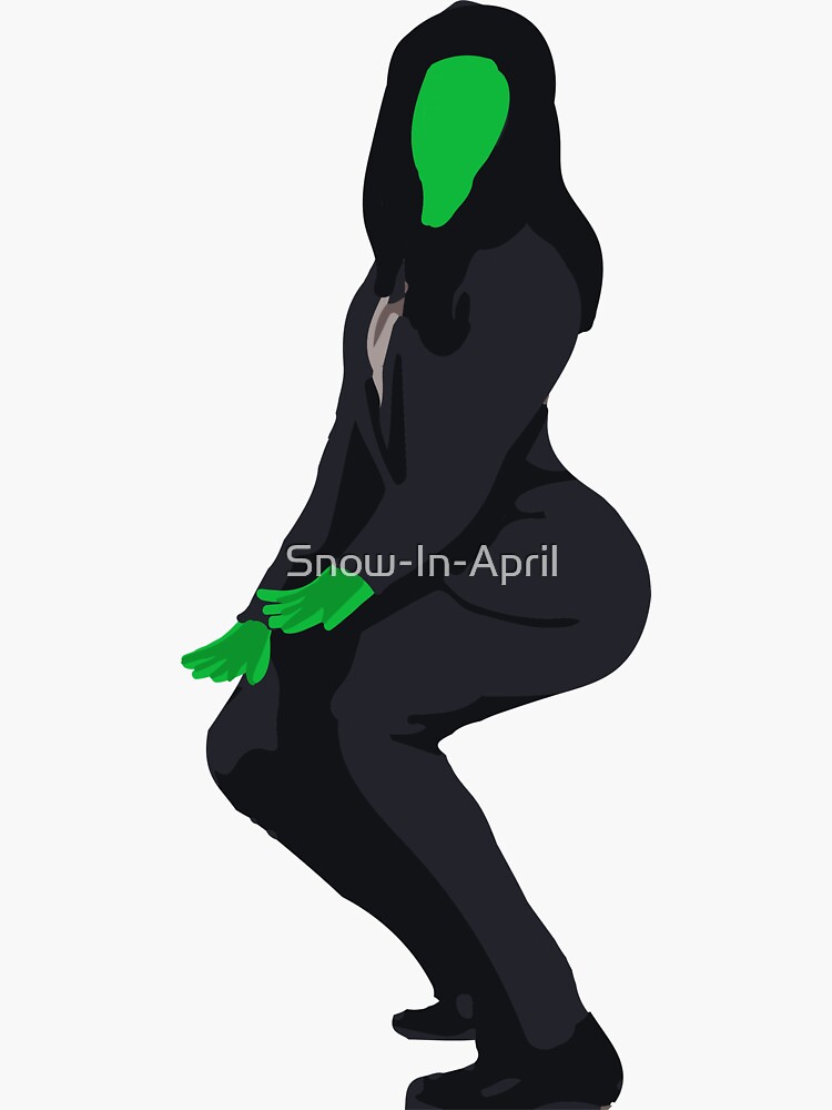 "She Hulk Twerking" Sticker for Sale by Snow-In-April | Redbubble