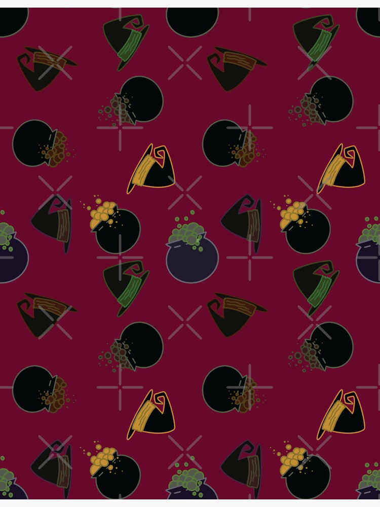 "Witches Hats and Cauldrons" Sticker for Sale by MakerOfPaper | Redbubble