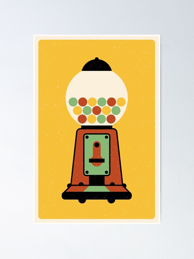 "Gumball Machine | Toy | Retro Art" Poster by FabledCreative | Redbubble