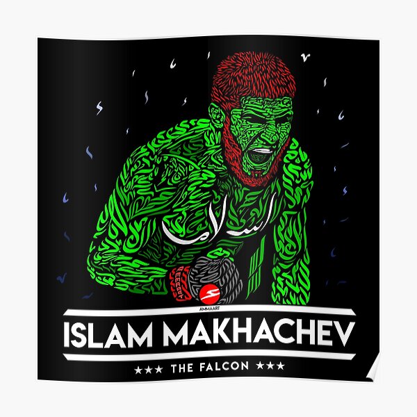 Póster «Retrato de caligrafía Islam Makhachev - Original de Ammaart» de ...