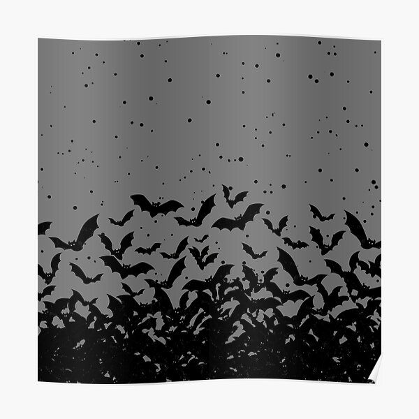 "bats flying" Poster for Sale by GabyDark | Redbubble