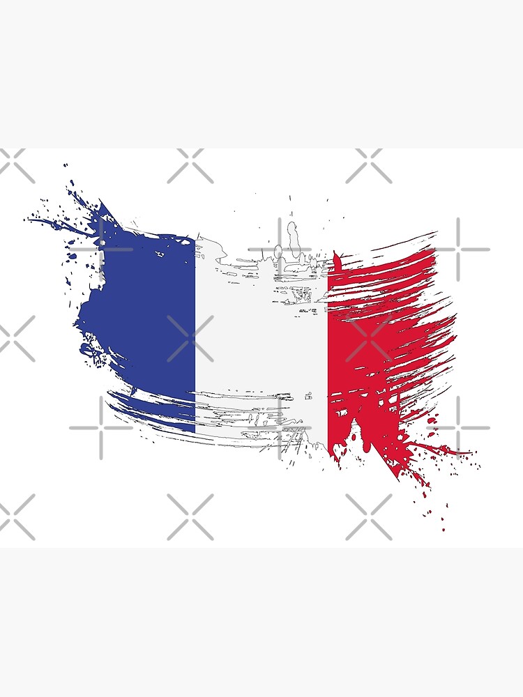 "France Flag Brush Splatter" Art Print by DCornel | Redbubble