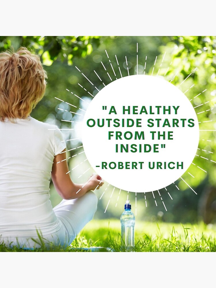 "A healthy outside starts from the inside quote" Sticker for Sale by ...
