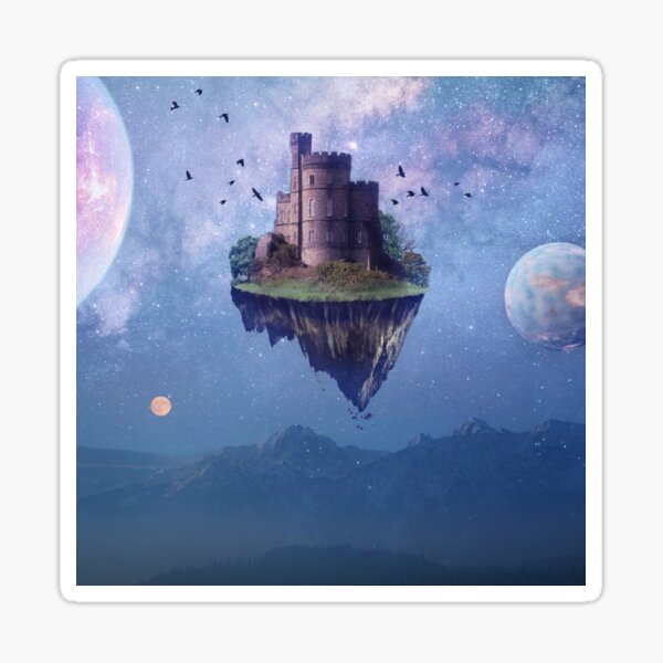 "Cool phantom night castle in the sky" Sticker for Sale by LovelyMrCat ...