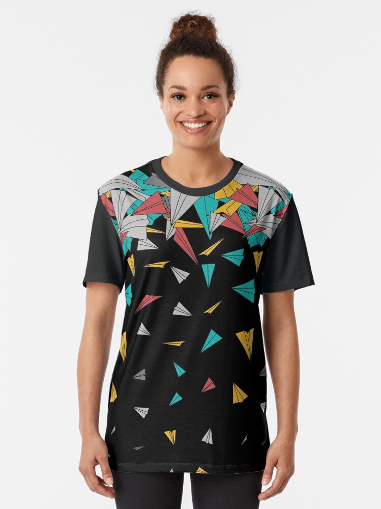 "Flying paper planes " T-shirt for Sale by masatomio | Redbubble ...