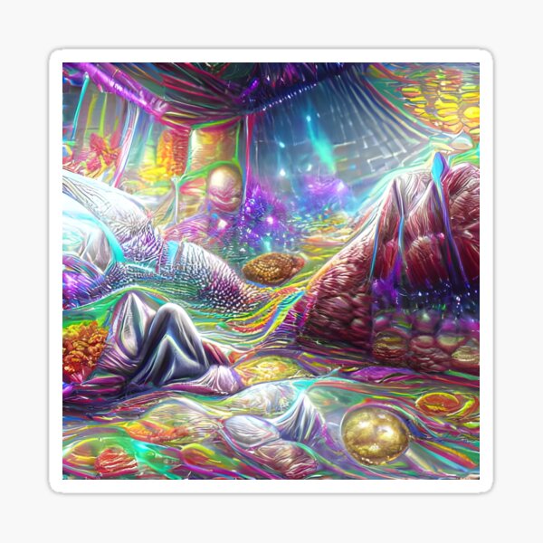 "Dimensional Multiverse Tangent " Sticker for Sale by nocturnAIArt ...