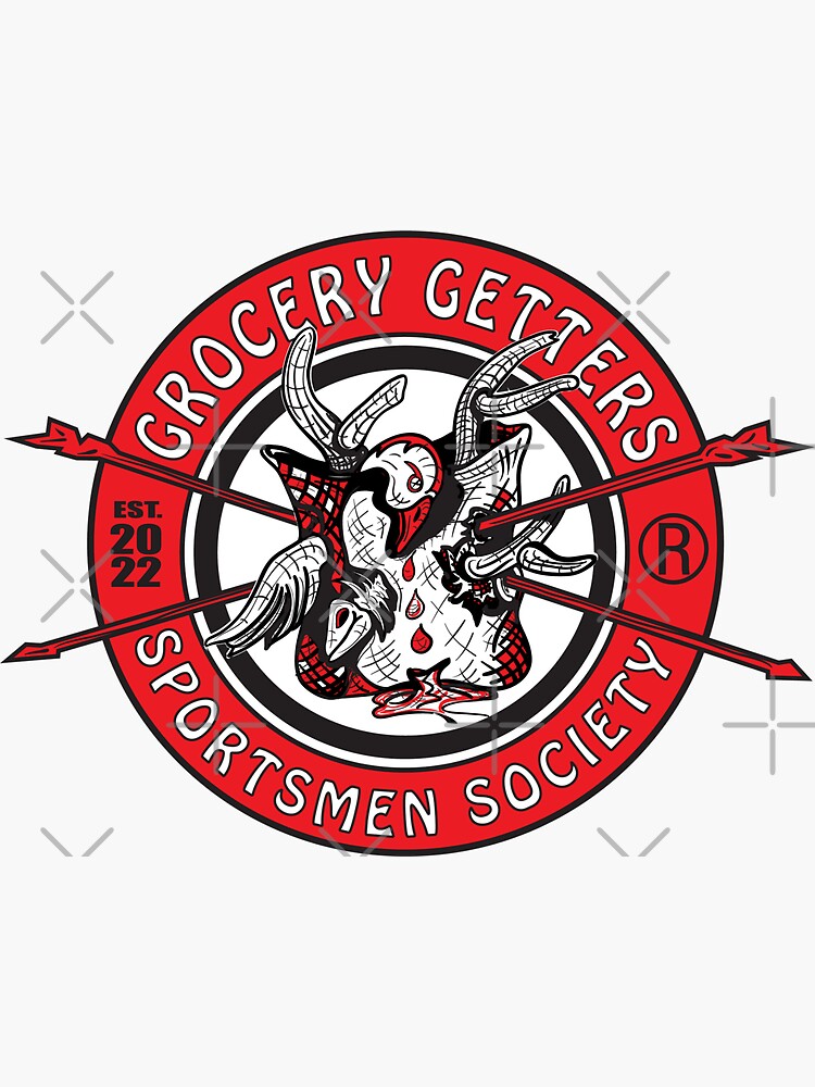 "Grocery Getters Sportsman Society" Sticker for Sale by KentMcInnis ...