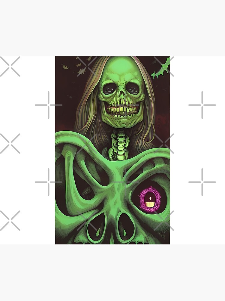 "Stay Creepy Green Skeleton " Poster for Sale by FantasyFrontier ...