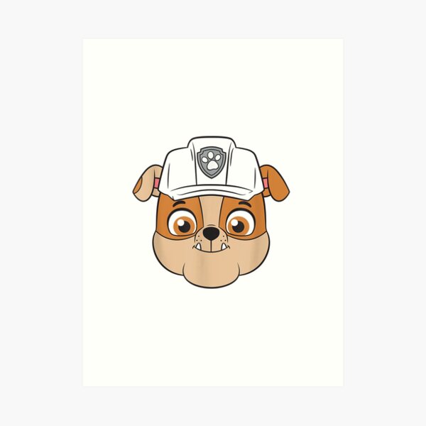 "Paw Patrol Rubble Face" Art Print for Sale by SandyGlaser | Redbubble