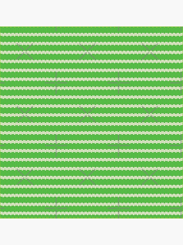 "Knitting Pattern Green and White Horizontal Stripes" Poster for Sale ...