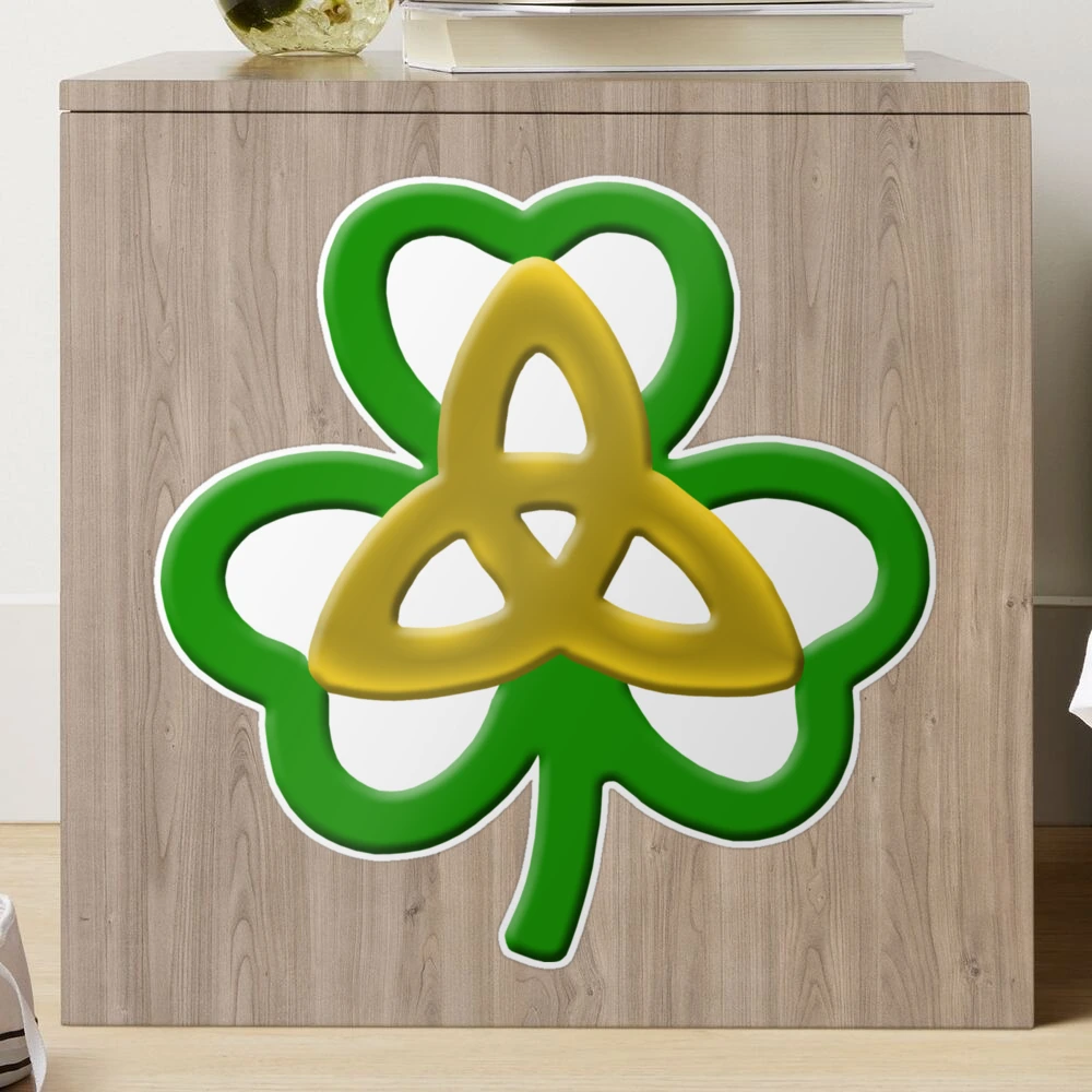 Trinity Shamrock Tegningsside Embossed Trinity Shamrock For Saint