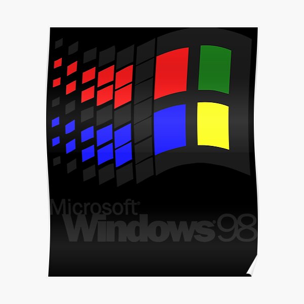 "Microsoft Windows 98 logo vintage" Poster for Sale by CARLOSROBER ...