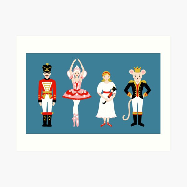 "The Christmas Nutcracker Ballet Characters" Art Print for Sale by ...