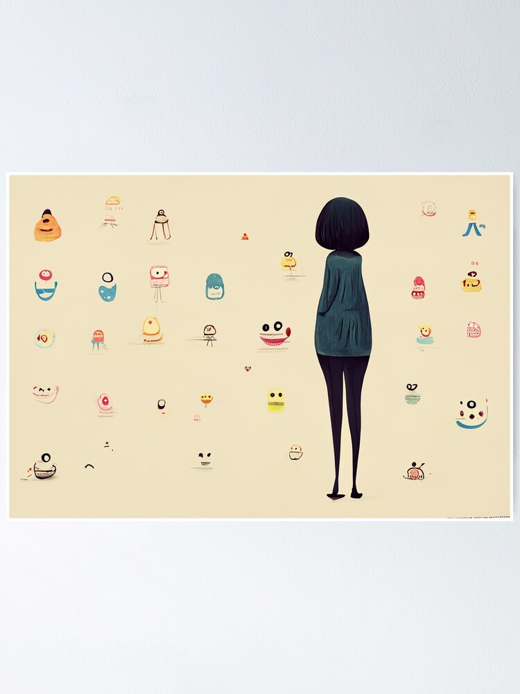 "Imaginary emoji emoticon - Created by Artificial Intelligence" Poster ...