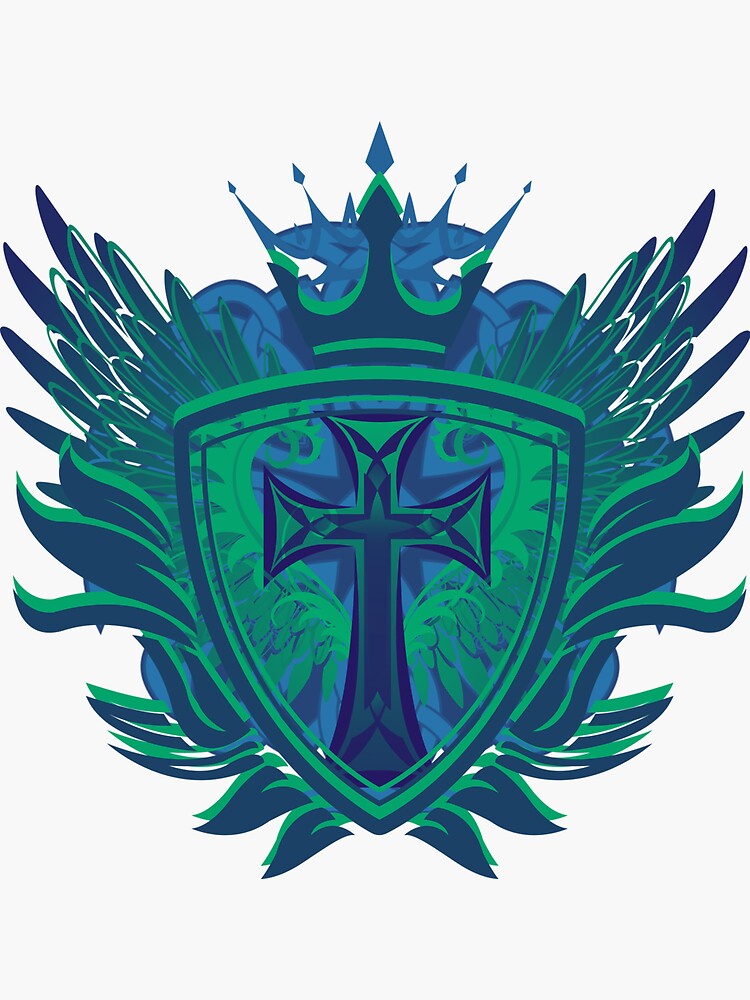 "Irish Celtic Cross Shield St Patrick's Crown" Sticker for Sale by ...