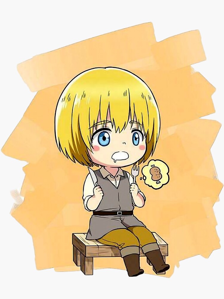 "Armin Arlert Chibi AOT" Sticker for Sale by KimberlyWeeb | Redbubble