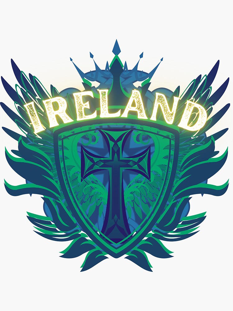 "Ireland Cross knight shield St Patrick's Spirit" Sticker for Sale by ...