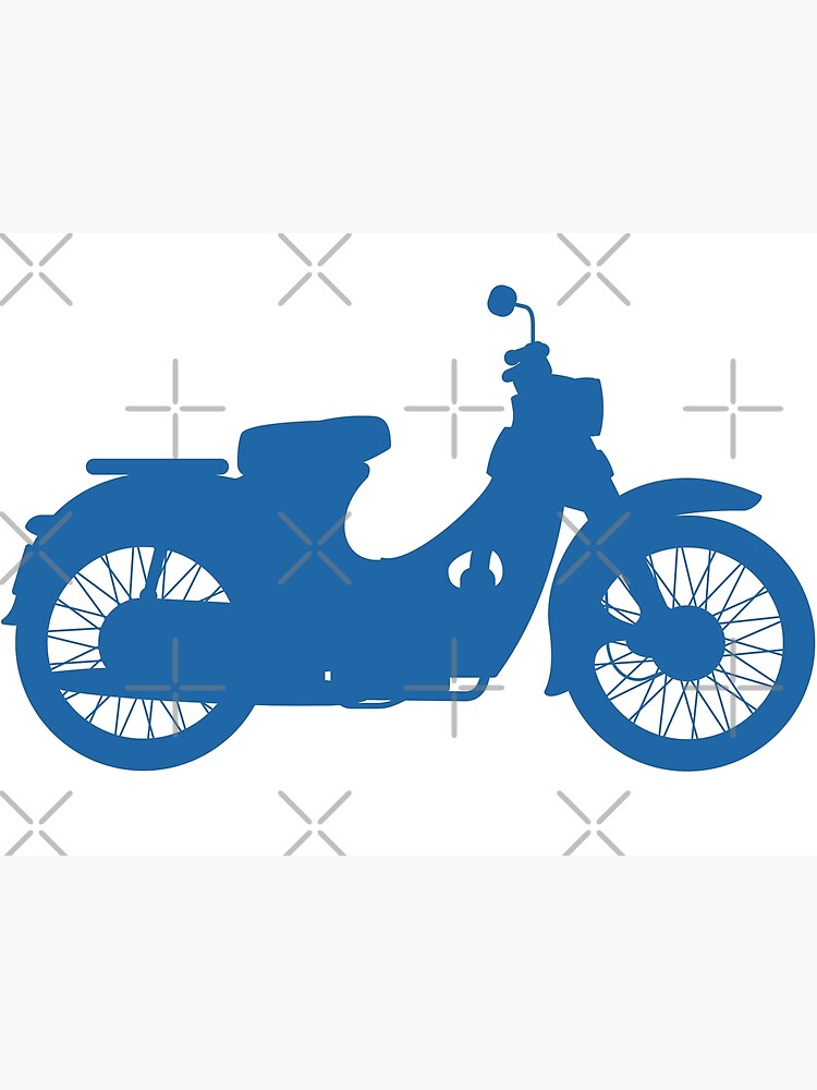 Póster «Honda Super Cub - Silueta Azul - C100 C90 C70 C65 C50» de ...