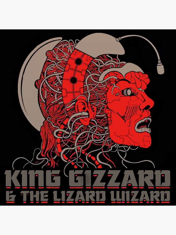 "King Gizzard Band Music and The Lizzard Wizard Logo" Sticker for Sale ...