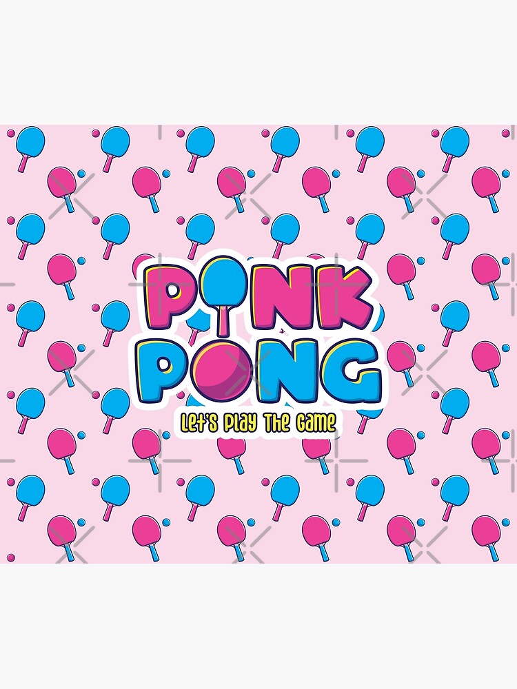 "Pinkpong or Pingpong with Patterns Table Tennis Cute Pink and Blue ...