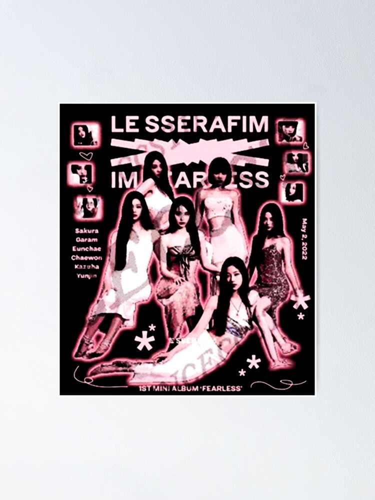"Lesserafim Fearless" Poster for Sale by SHOP-09876TF | Redbubble