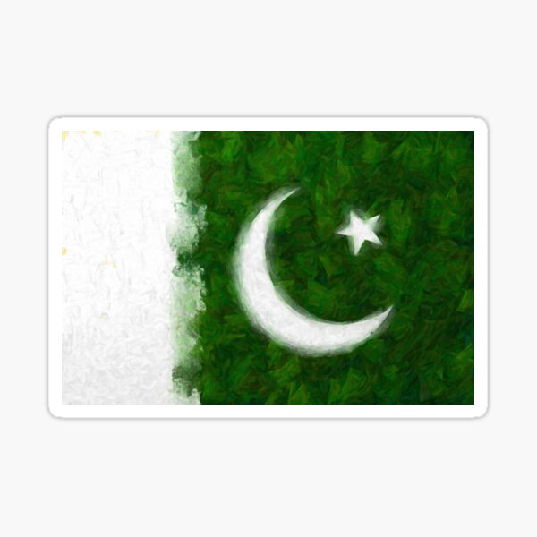 "Artistic Rendition of Flag of Pakistan" Sticker for Sale by Tonbbo ...