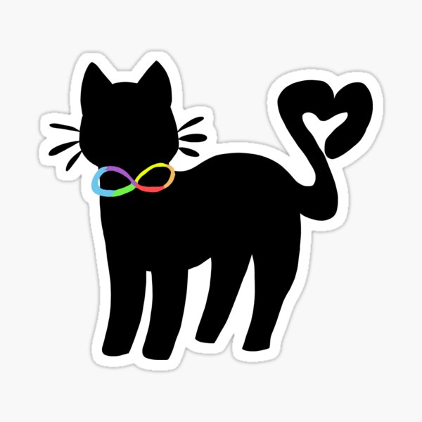 "AutistiCat" Sticker for Sale by LeaCarosella | Redbubble
