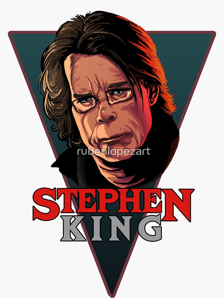 "Stephen King" Sticker by rubenlopezart | Redbubble