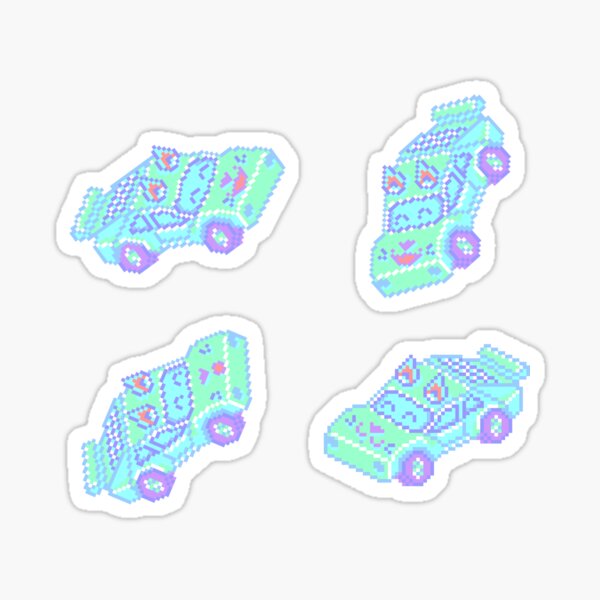 "Cute Rally Car! (Blue)" Sticker for Sale by gaidenblk | Redbubble