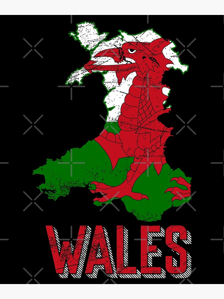 Wales Flag Map Wales Flag Map" Art Board Print By Mila1946 | Redbubble