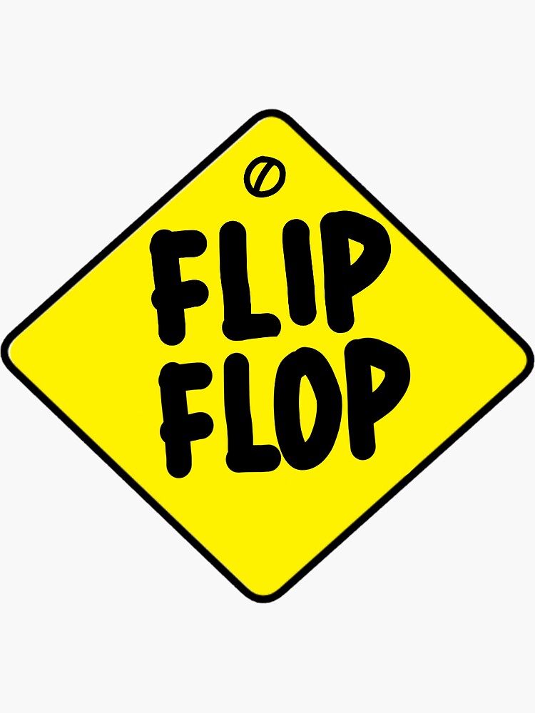 "Flip flop" Sticker for Sale by Fredexter | Redbubble