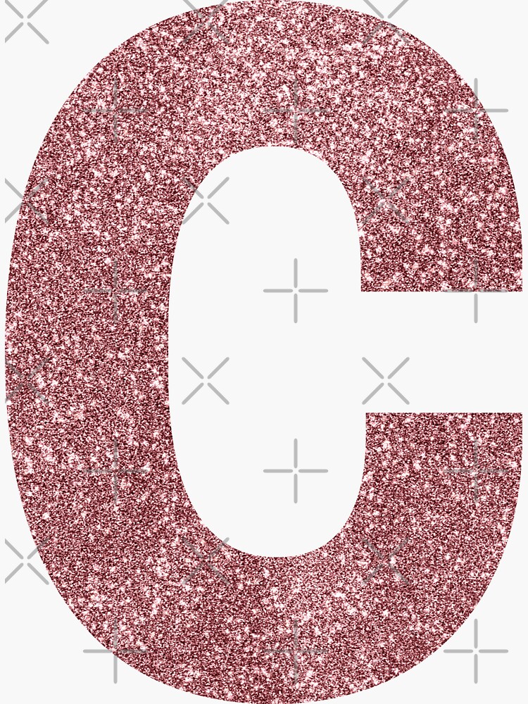 "Letter - C Glitter" Sticker for Sale by Hayatartdesign | Redbubble