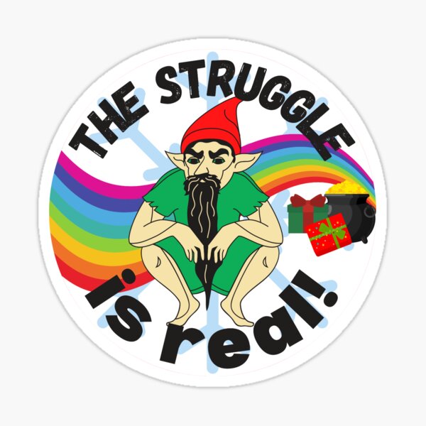 "Funny Struggle " Sticker for Sale by Oh-Marsha | Redbubble