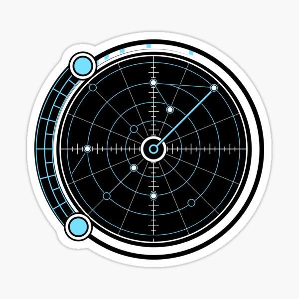 "Blue Radar" Sticker for Sale by MOULEOFFICIAL | Redbubble