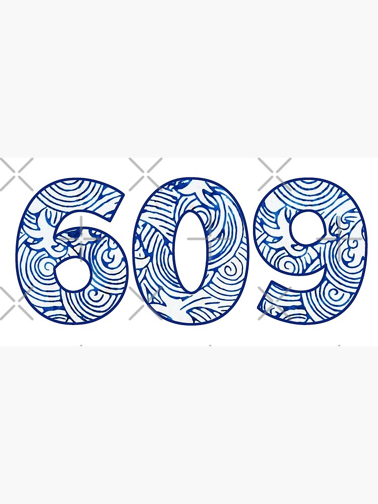 "609 Area Code New Jersey" Postcard for Sale by Jamie Maher | Redbubble