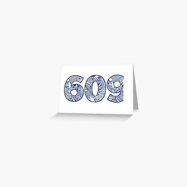 "609 Area Code New Jersey" Greeting Card by jamiemaher15 | Redbubble