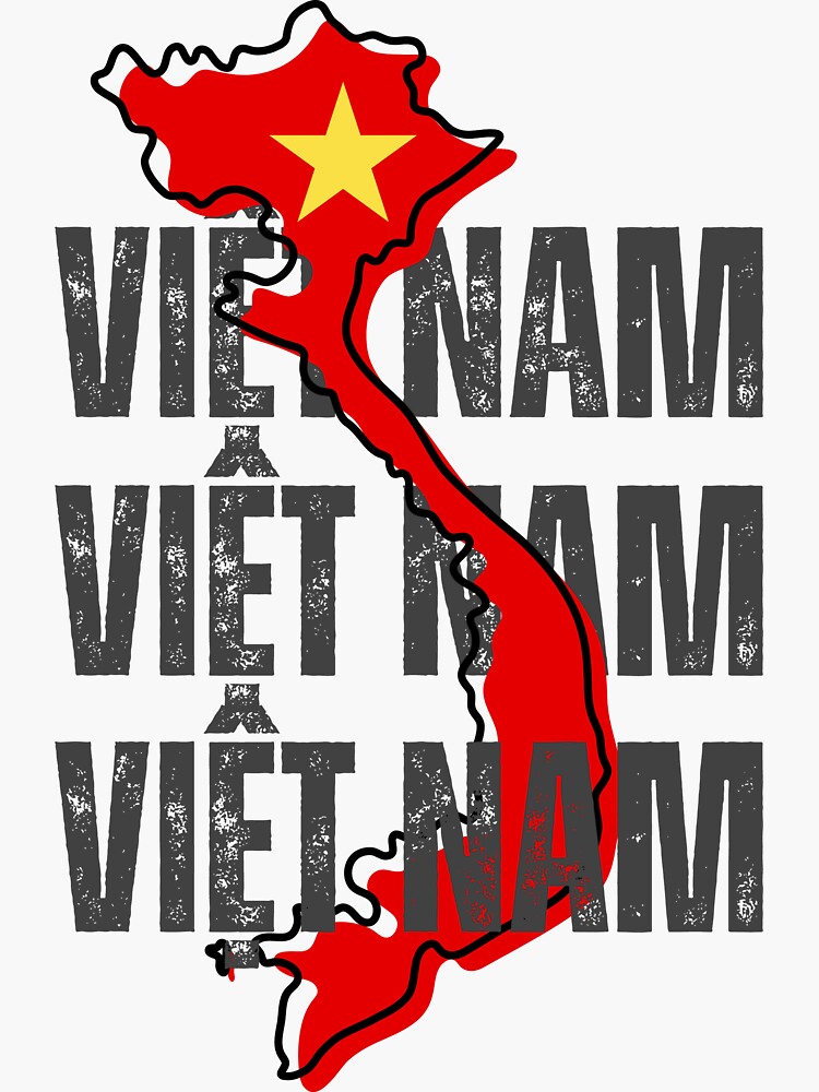 "Vietnam map " Sticker for Sale by FlowersandLife | Redbubble