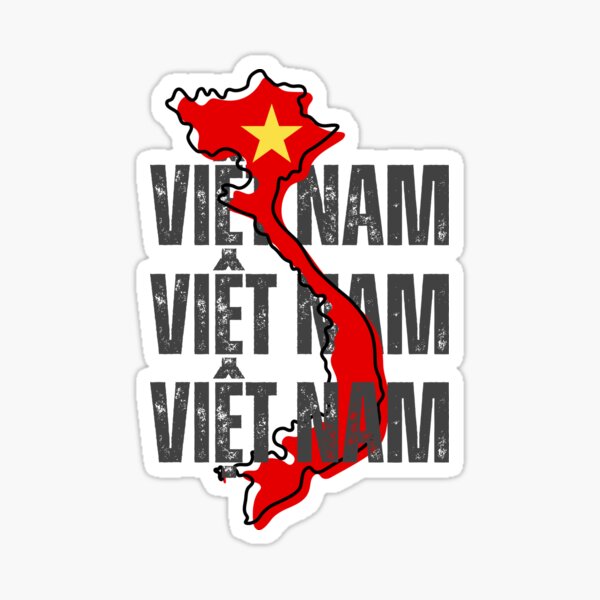 "Vietnam map " Sticker for Sale by FlowersandLife | Redbubble