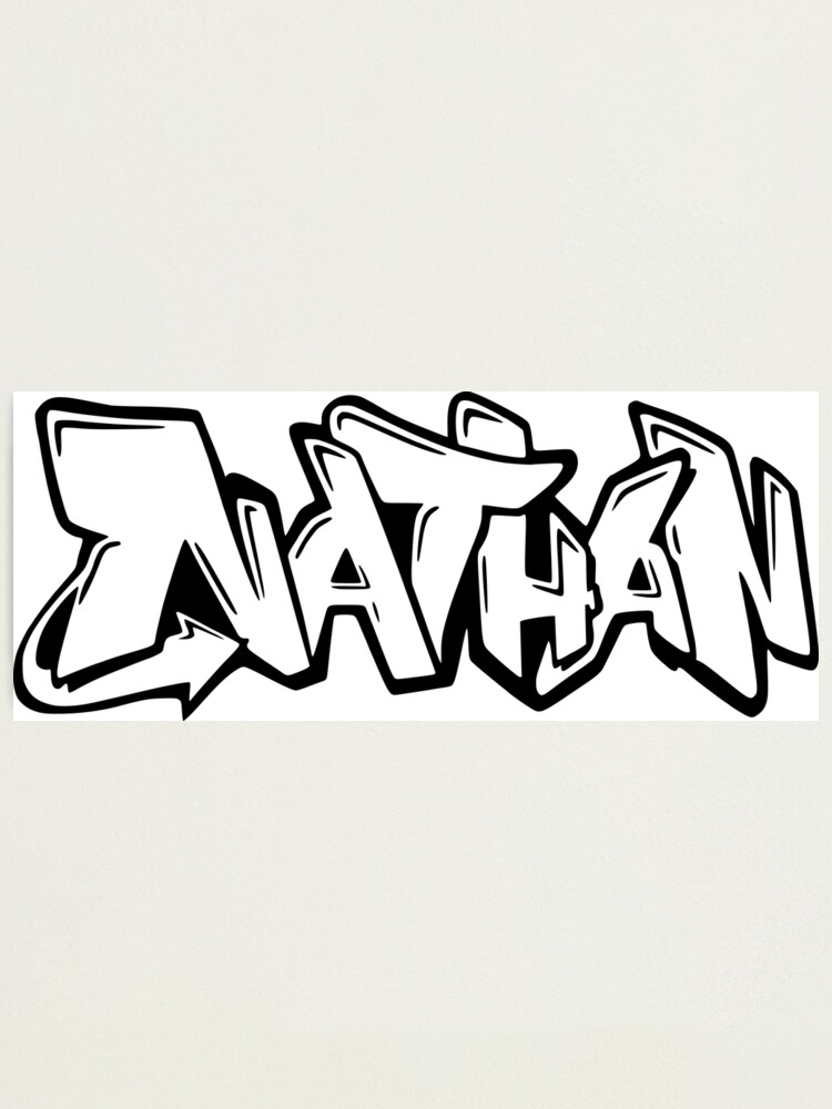 "Nathan - Graffiti Name Design" Photographic Print for Sale by ...
