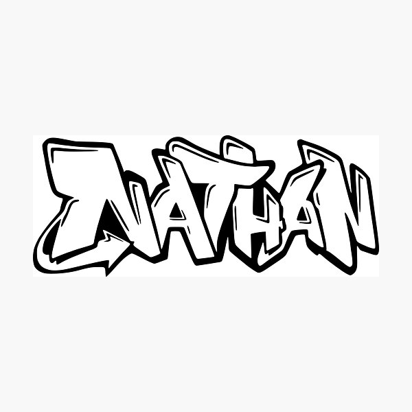 "Nathan - Graffiti Name Design" Photographic Print for Sale by ...