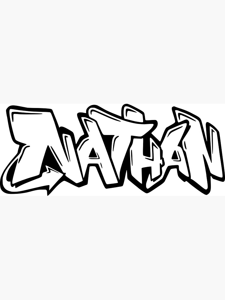 "Nathan - Graffiti Name Design" Sticker for Sale by NameThatShirt ...