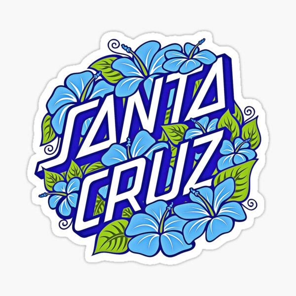 "Blue Santa Cruz Flower 01" Sticker for Sale by Anindya900Store | Redbubble