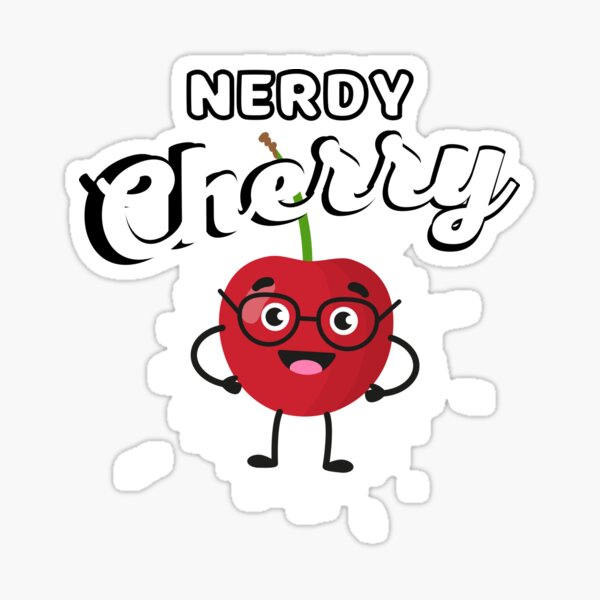 "Nerdy Cherry - Cherry with glasses" Sticker for Sale by Rev-Style ...