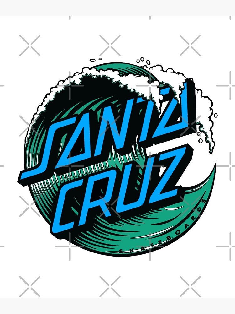 "Green Wave Santa Cruz Flower" Poster for Sale by Anindya900Store ...