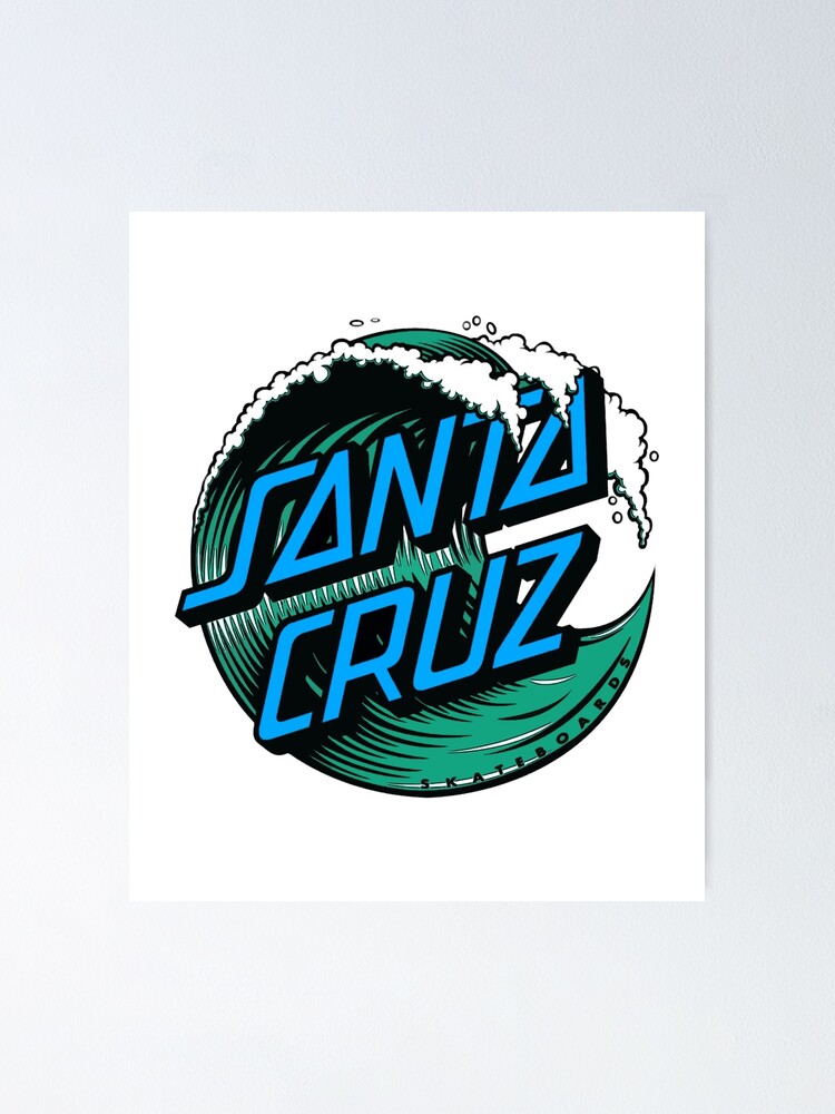 "Green Wave Santa Cruz Flower" Poster for Sale by Anindya900Store ...