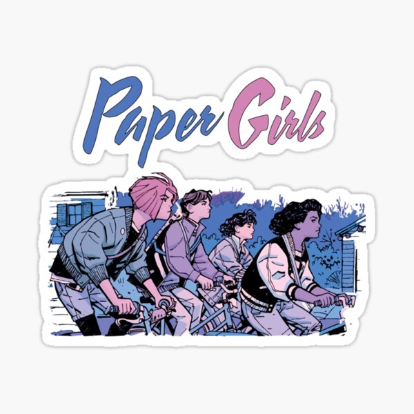 "Paper Girls Erin Mac KJ Tiffany retro vintage 80s girl " Sticker for ...