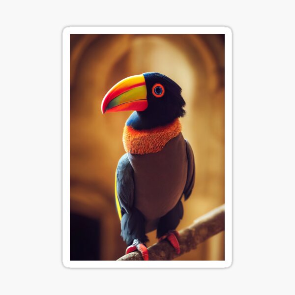 "Cute Toucan Bird" Sticker for Sale by UnrealArtDude | Redbubble