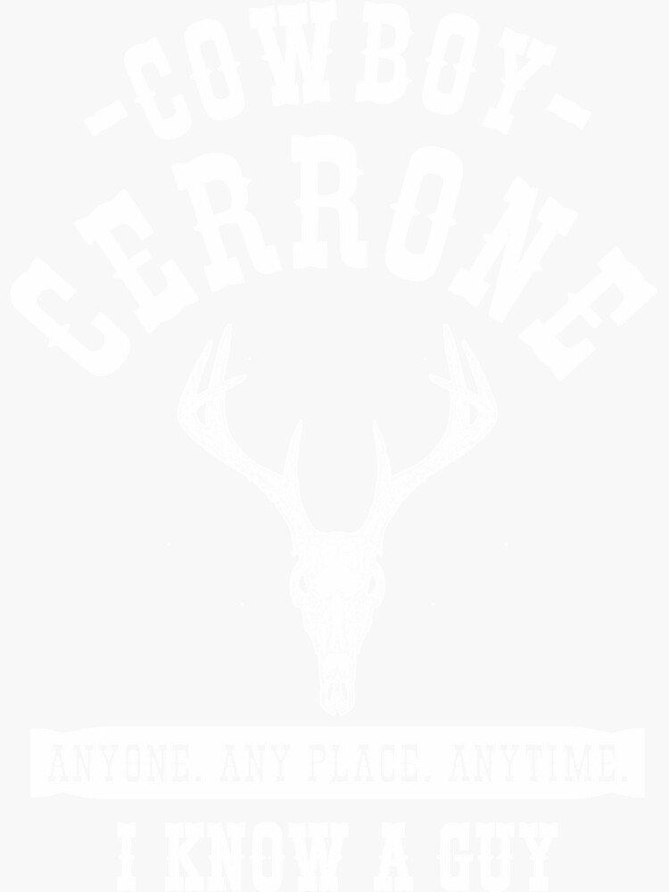 "Cowboy Cerrone WHT " Sticker for Sale by BarryEdds | Redbubble