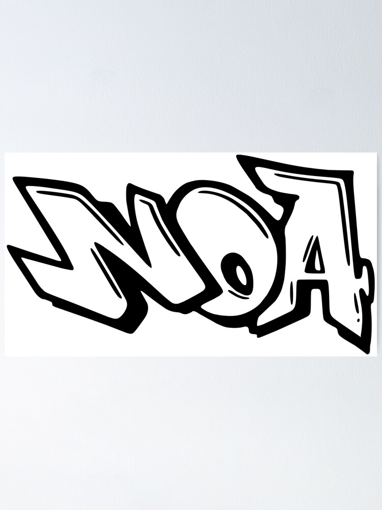 "Noa - Graffiti Name Design" Poster for Sale by NameThatShirt | Redbubble